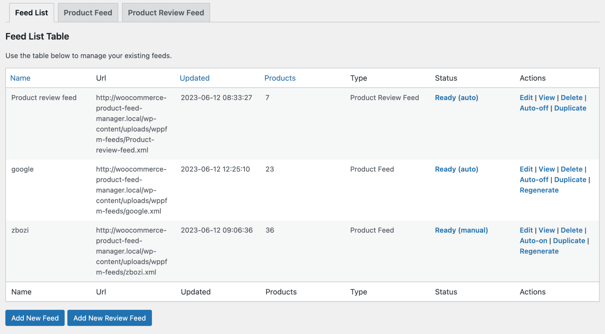 Manage your product feeds in WooCommerce Feed manager - WPMarketingRobot