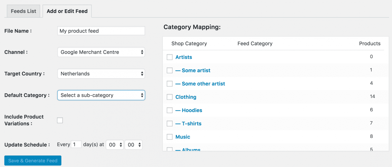 Create a product feed - WPMarketingRobot